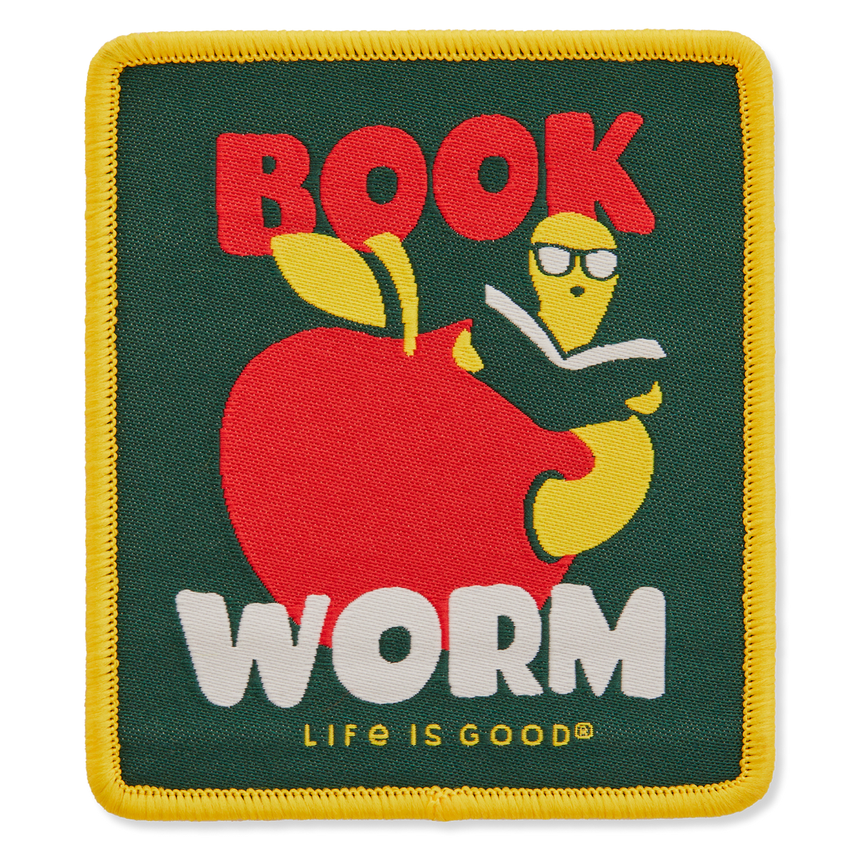Woven Patch - Book Worm – Life is Good Westport, Canada