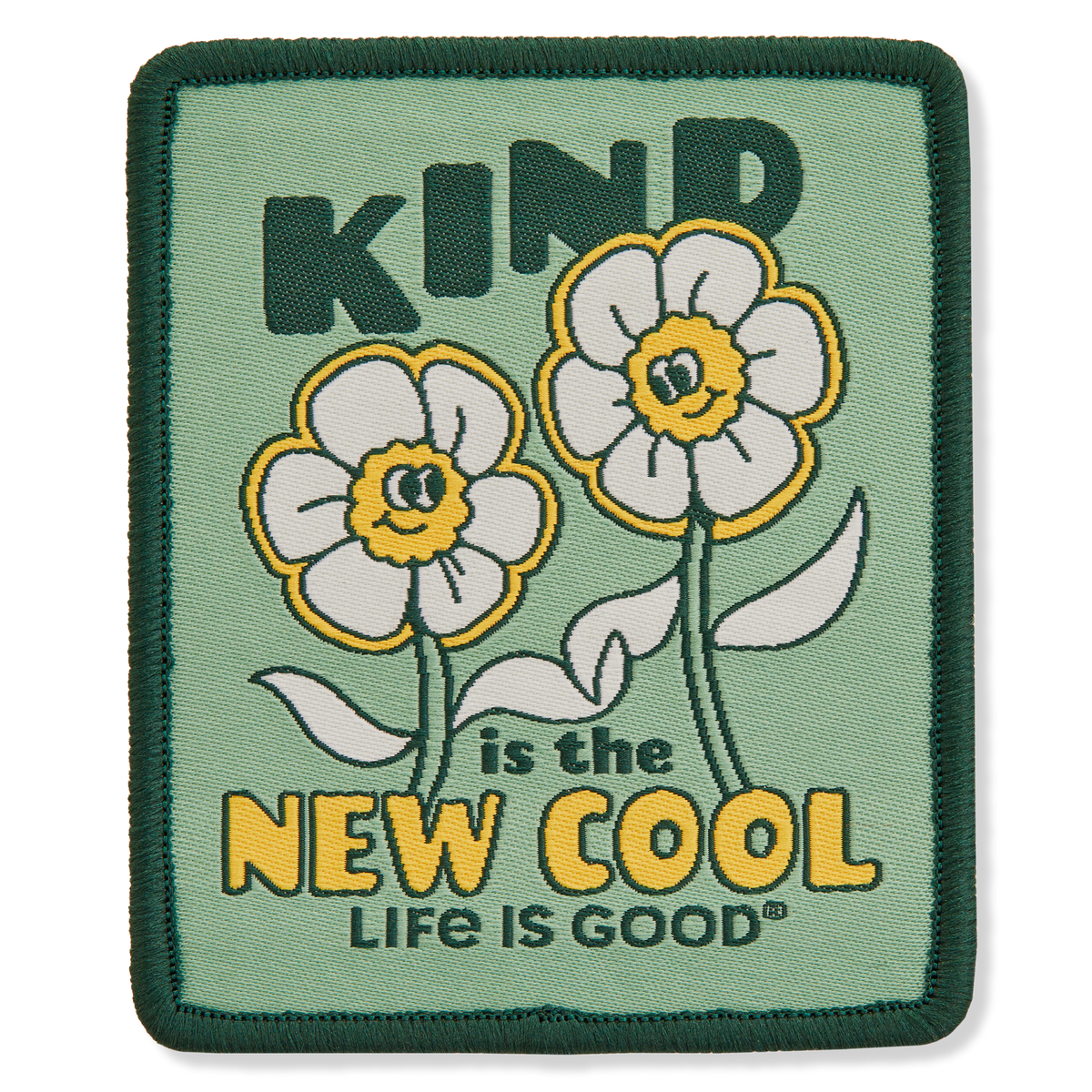 Woven Patch - Kind is the New Cool Flower – Life is Good Westport, Canada